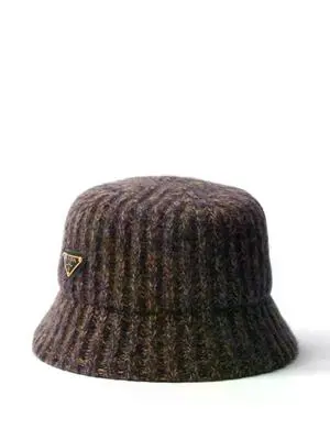 Prada Mélange Knit Bucket Hat