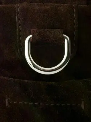 Prada Suede Leather Shoulder Bag - Brown