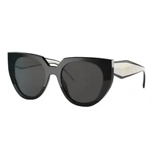 Prada Cat Eye Sunglasses - Black/talc (pr_14ws_09q5s0_52mm)