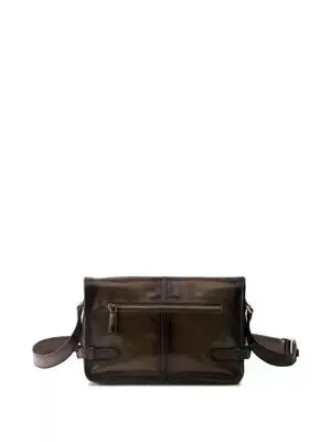 Prada Leather Messenger Bag - Green