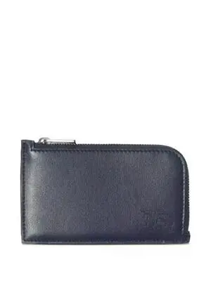 Burberry Zip Leather Cardholder - Blue