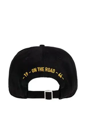 Dsquared2 Distressed Print Baseball Cap - Black