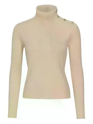 BY MALENE BIRGER Wool Roll Neck Sweater With Button Detailing