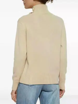 BY MALENE BIRGER Wool Roll Neck Sweater With Button Detailing