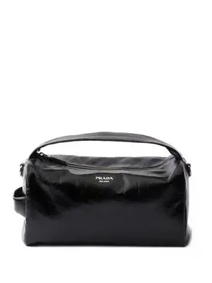 Prada Leather Messenger Bag - Black