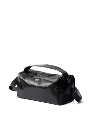 Prada Leather Messenger Mini Bag - Black