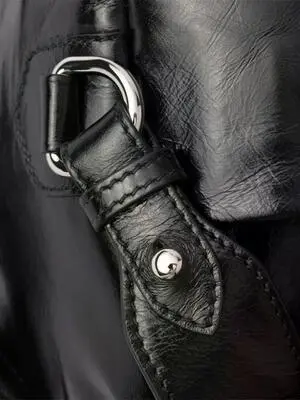 Prada Leather Messenger Mini Bag - Black
