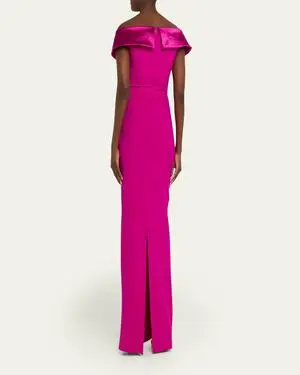 Chiara Boni La Petite Robe Suli Off-the-shoulder Column Gown