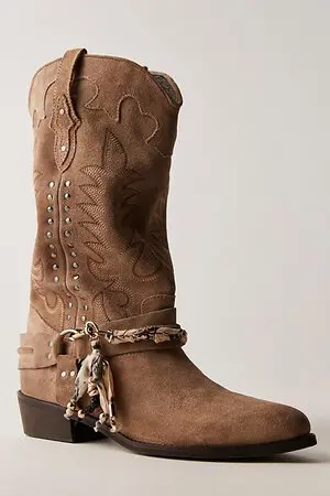 Free People Boot Swag - Black/tan