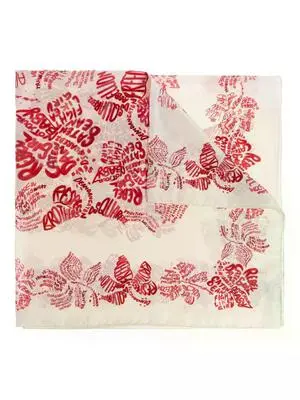 Dsquared2 Floral-print Silk Scarf - Neutrals