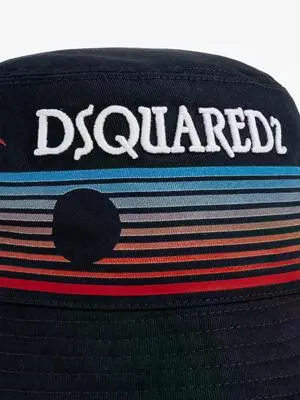 Dsquared2 Palm-print Striped Bucket Hat
