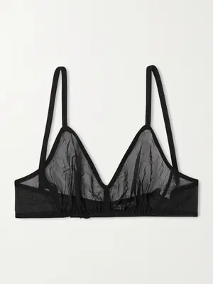 Calvin Klein Solen Crinkled-organza Soft-cup Triangle Bra
