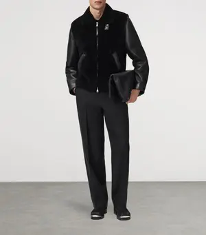 ALLSAINTS Shearling And Leather Conyer Jacket