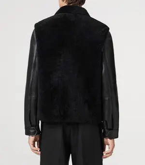 ALLSAINTS Shearling And Leather Conyer Jacket