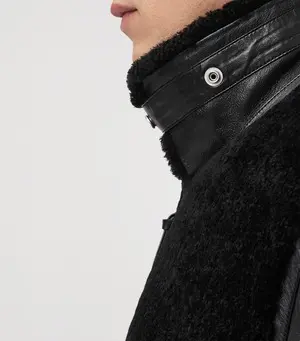 ALLSAINTS Shearling And Leather Conyer Jacket