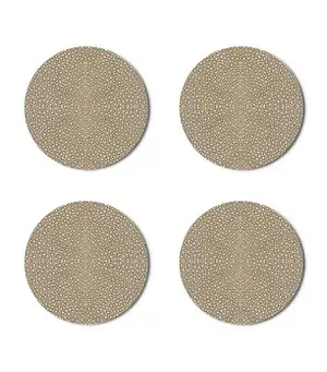 HESTIA Set Of 4 Prestige Round Coasters - Green