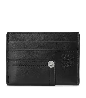 Loewe Calfskin Panta Card Holder - Black