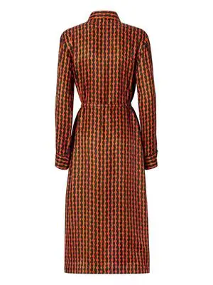 Fendi Patterned Colla Midi Dress