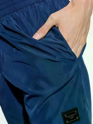 Dolce & Gabbana Logo-plaque Swim Shorts - Blue