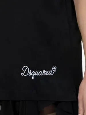 Dsquared2 Short-sleeve T-shirt With Embroidery - Black