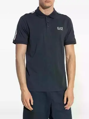 EA7 Logo Stripe Polo T-shirt