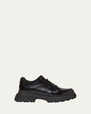 Fendi Force Light Leather Sneakers - Black