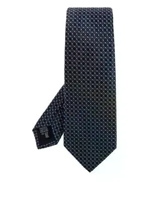 Giorgio Armani Geometric Print Tie - Blue
