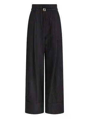Fendi Pinstripe Belted Trousers