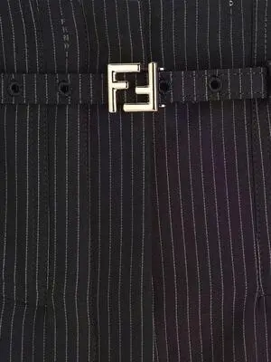 Fendi Pinstripe Belted Trousers