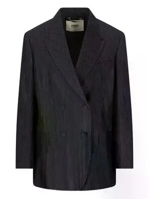 Fendi Pinstripe Flap-pocket Blazer