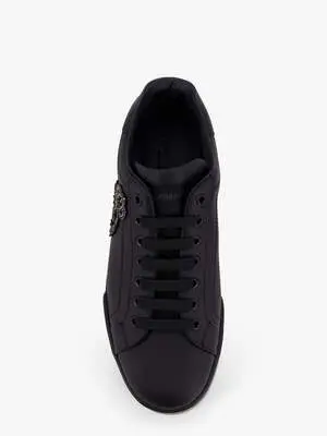 Dolce & Gabbana Leather Sneakers With Embossed Logo