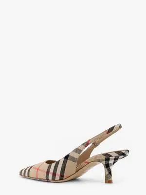 Burberry Check Motif Slingback Pumps