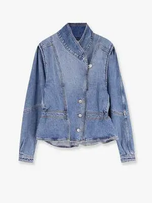 Asymmetrical Pocket Denim Jackets