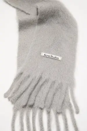 Acne Studios Mohair Scarf With Hood - Grey