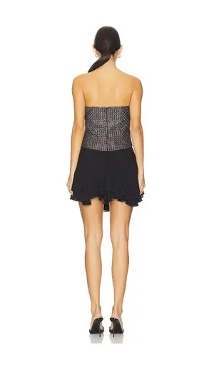 Amanda Uprichard Tweed Bodice Chiffon Dress