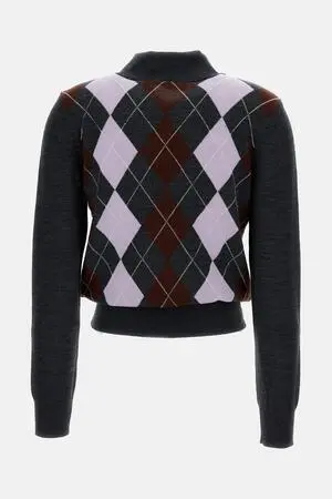 SELF-PORTRAIT Argyle Wool Sweater - Multicolor