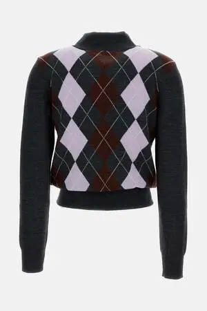 SELF-PORTRAIT Argyle Wool Sweater - Multicolor
