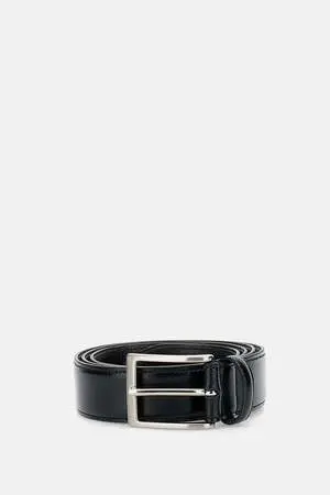 ALBERTO LUTI Leather Belt - Black