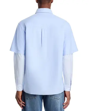 Simkhai Quade Double Sleeve Button Down Shirt