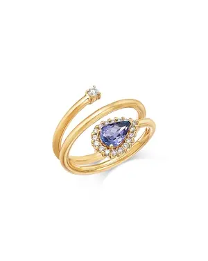 Bloomingdale'S 14k Yellow Tanzanite And Diamond Ring - Gold