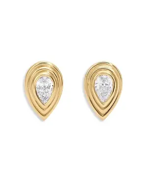 Adina Reyter 14k Yellow Pear Diamond Stud Earrings - Gold