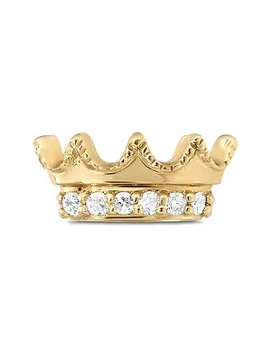 Adina Reyter Diamond Crown Pendant Charm - Gold