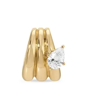 Adina Reyter 14k Yellow Lab Grown Diamond Pear Charm Pendant - Gold