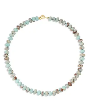 ADINA REYTER 9k Yellow Gold Aqua Terra Jasper Lunar Landing Collar Necklace