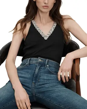 Veronica Beard Ayres Embellished Top
