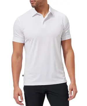 Mizzen+main Versa Short Sleeve Polo White Solid