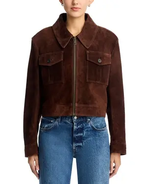 ARMA Spectra Helen Suede Jacket - Mud Brown