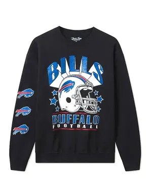 Junk Food Clothing Nfl Buffalo Bills Crew Fleece - Black