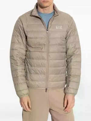 EA7 Quilted Logo Jacket - Neutrals
