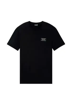 EA7 Premium Label Stretch Crew-neck T-shirt - Black